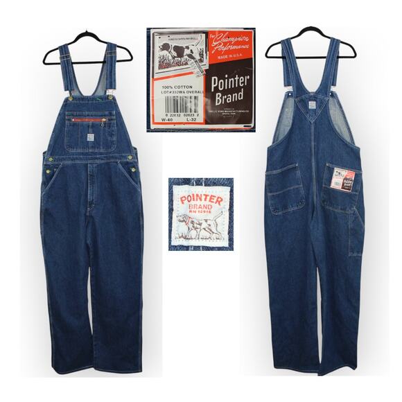 Pointer Brand | Pants | Pointer Brand Lcking 4x32 Overalls New Vintage Indigo Denim Usa ...